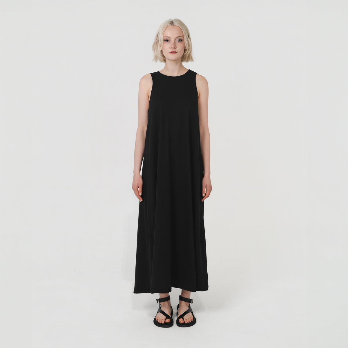A-Line Tank Dress Black – Hemp Clothing Australia