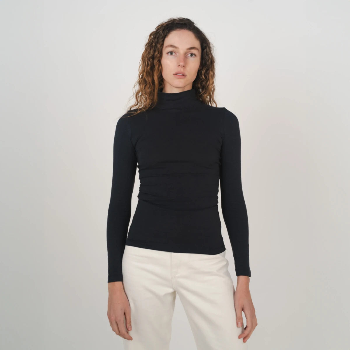 Stretch Mock Neck Skivvy Night Sky – Hemp Clothing Australia